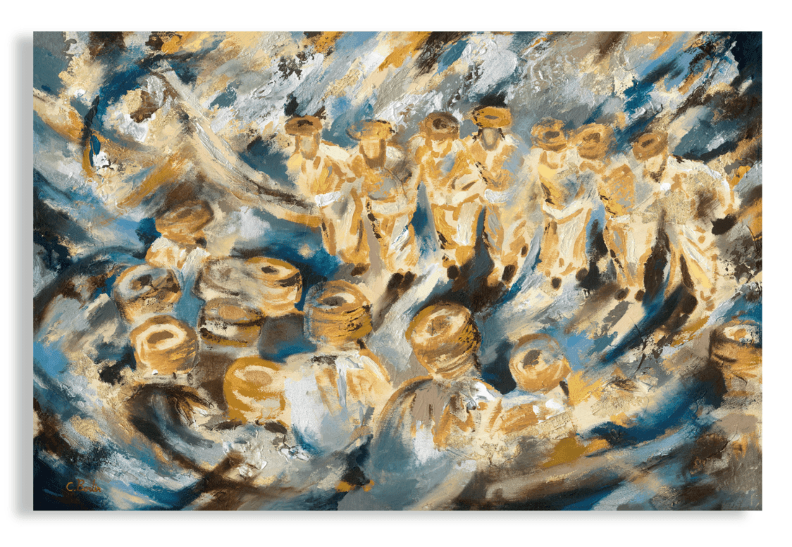 A Colorful Outburst of Joy in a Hasidic Dance – Chaya Berlin Art
